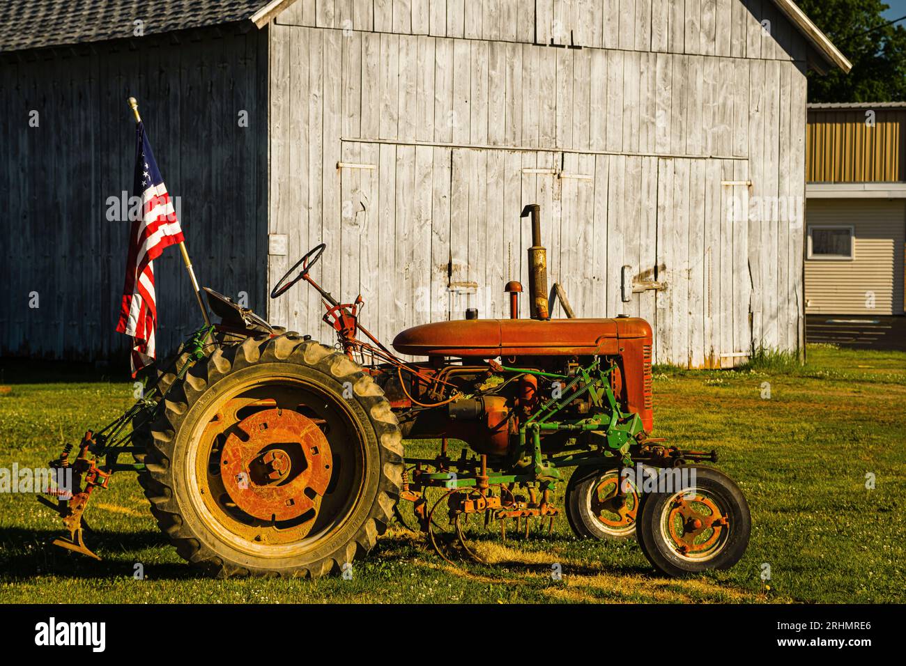 American Flag, Tractor and Barns East Windsor Hill Historic District ...