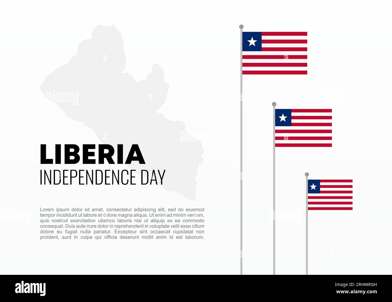 Liberia independence day background banner poster for national ...