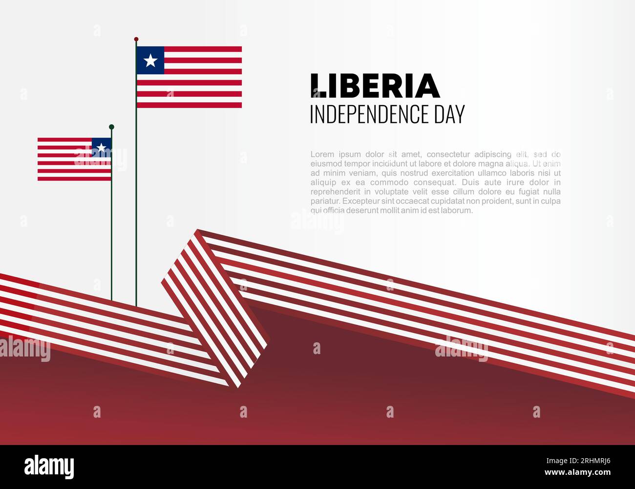 Liberia independence day background banner poster for national ...