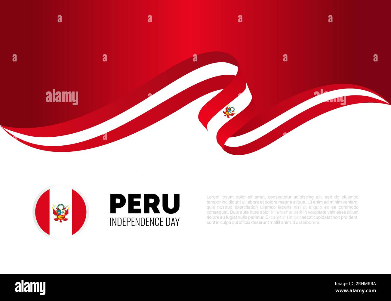 Peru independence day background banner poster for national celebration ...