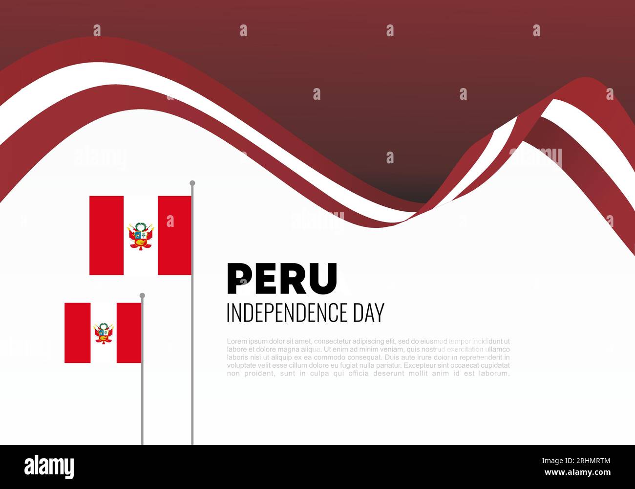Peru independence day background banner poster for national celebration ...