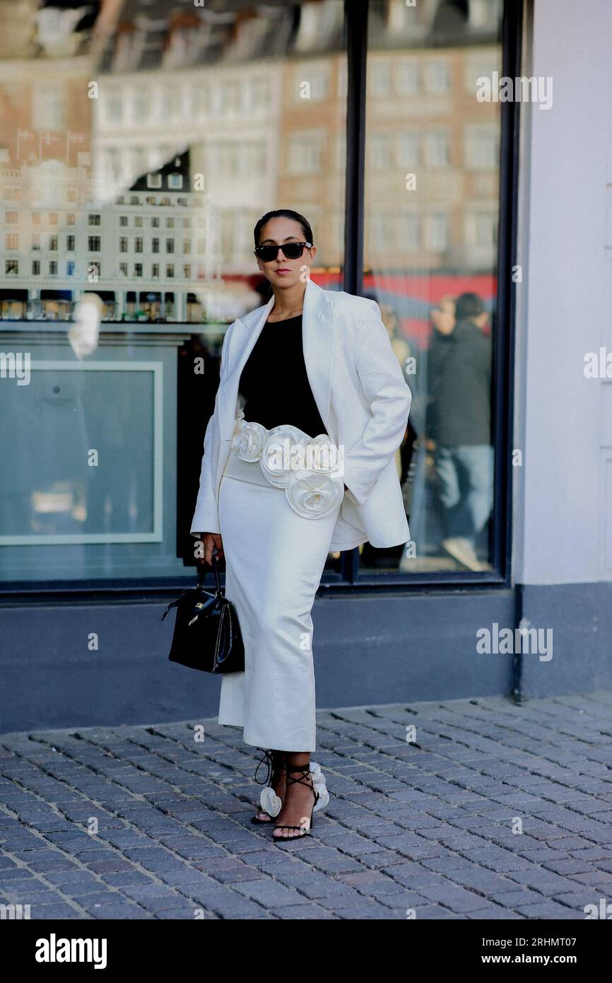 Copenhagen, Denmark. 10th Aug, 2023. Street style, Hanna Mw arriving at ...