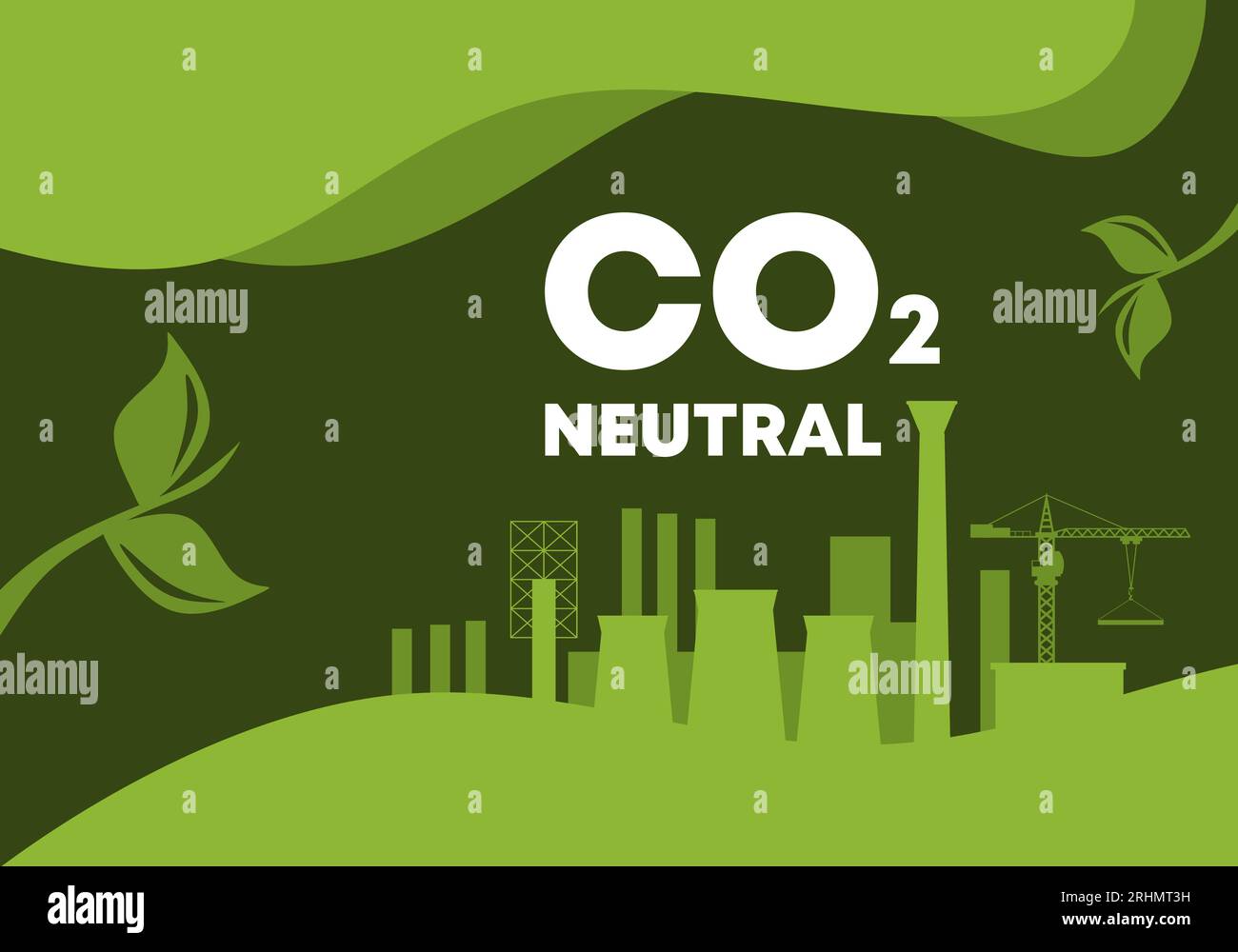 Zero emission background suitable for industry, eco, medical, pollution ...