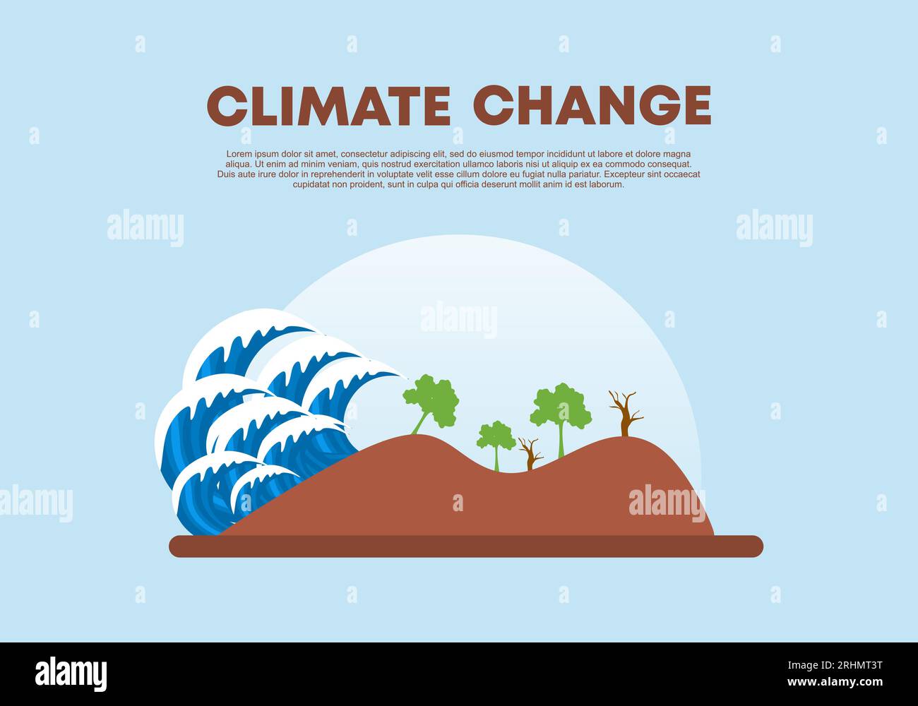Climate change and saving the planet poster background. World ...