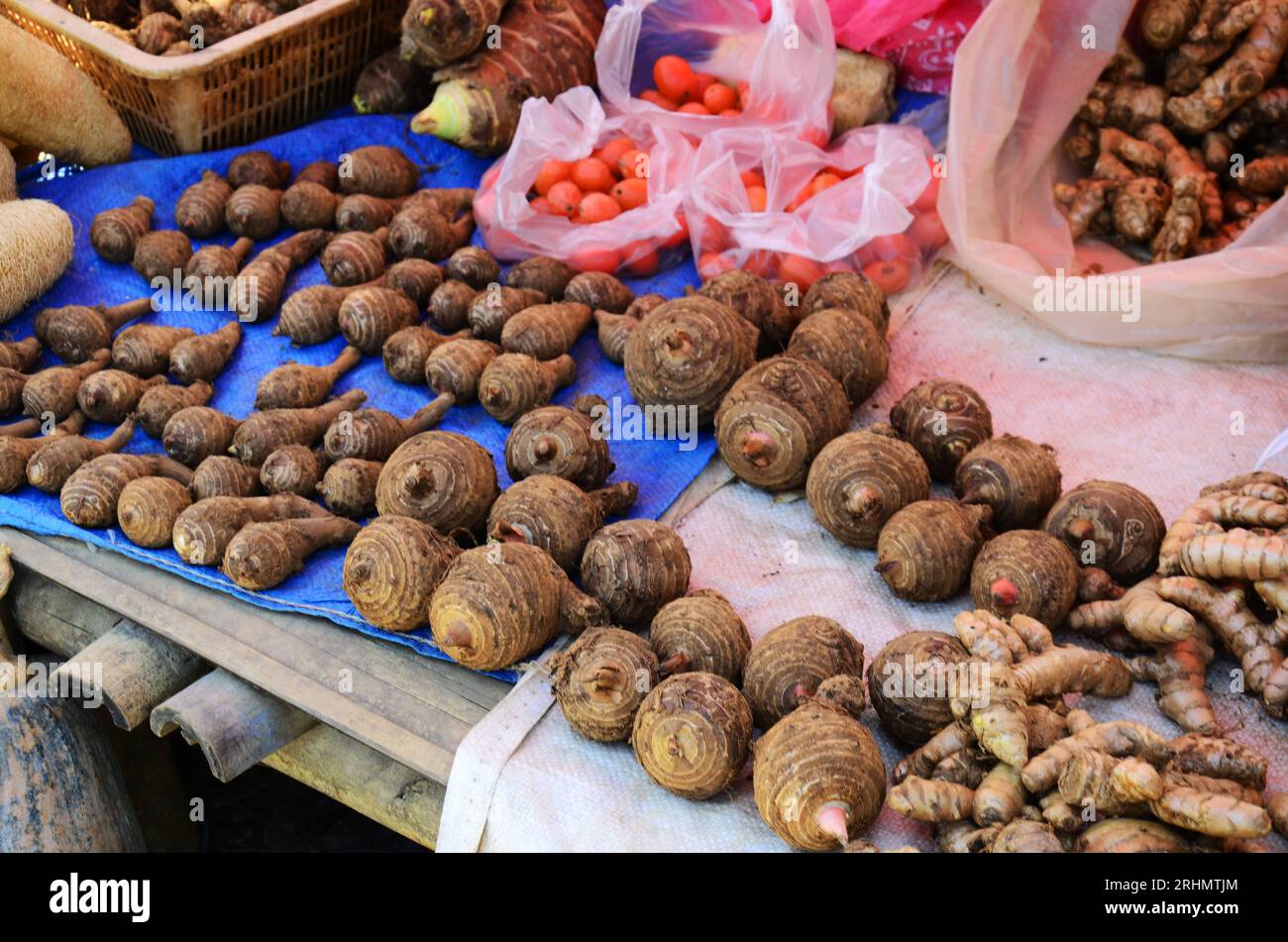 Life lifestyle of hawker stall traditional Akha tribe or hmong tribal ...
