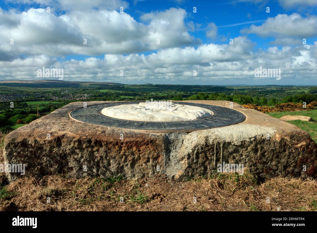 Wainwright memorial. Yellow Hills, Blackburn Stock Photo - Alamy