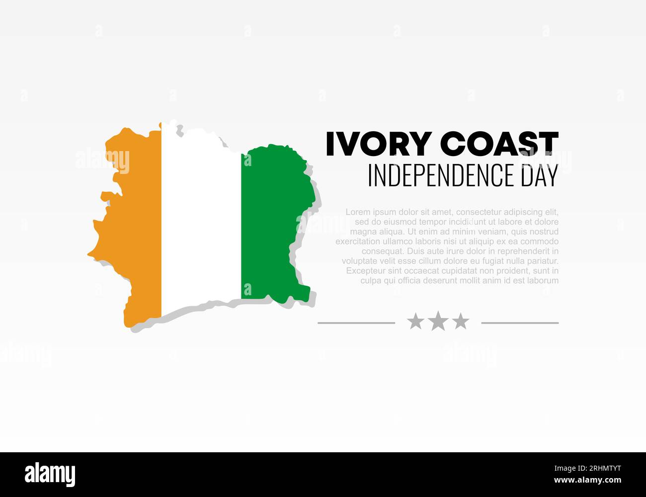 Ivory Coast Independence day background banner for national celebration ...