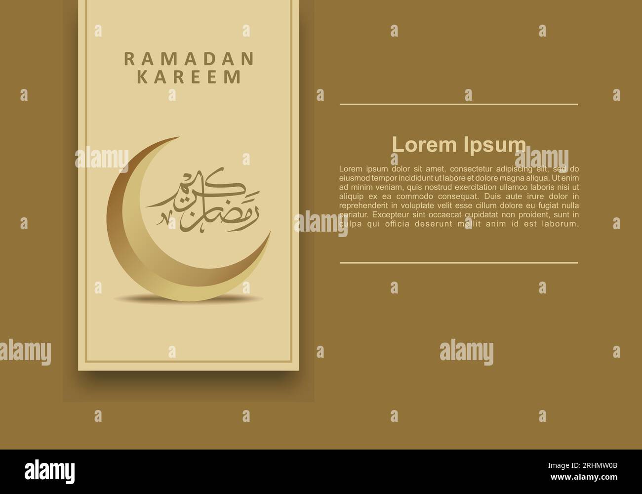 Ramadan kareem background banner poster with moon and arabic ...
