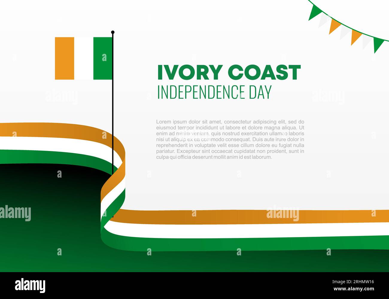 Ivory Coast Independence day background banner for national celebration ...