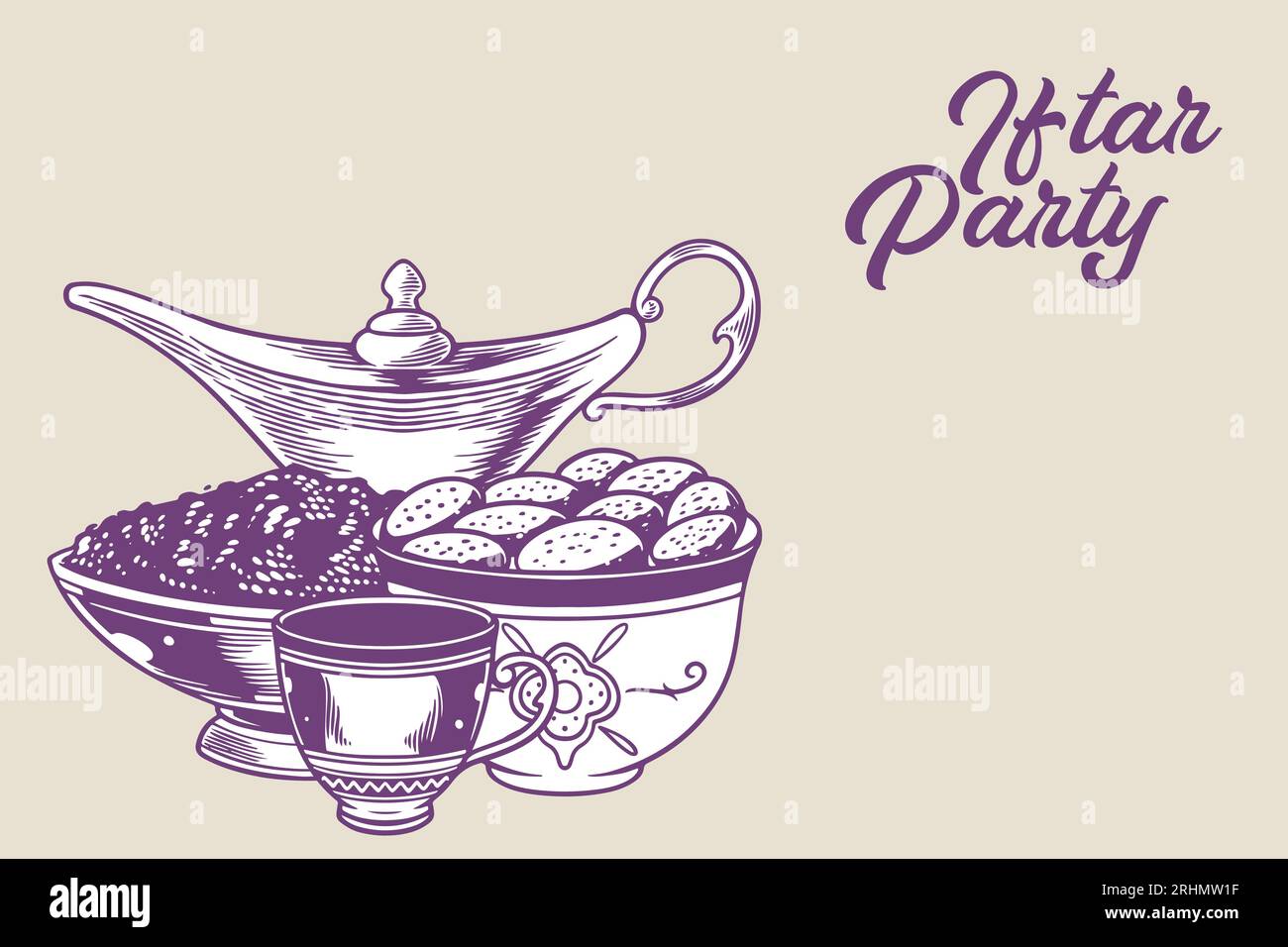 Iftar party invitation Stock Vector Images - Alamy