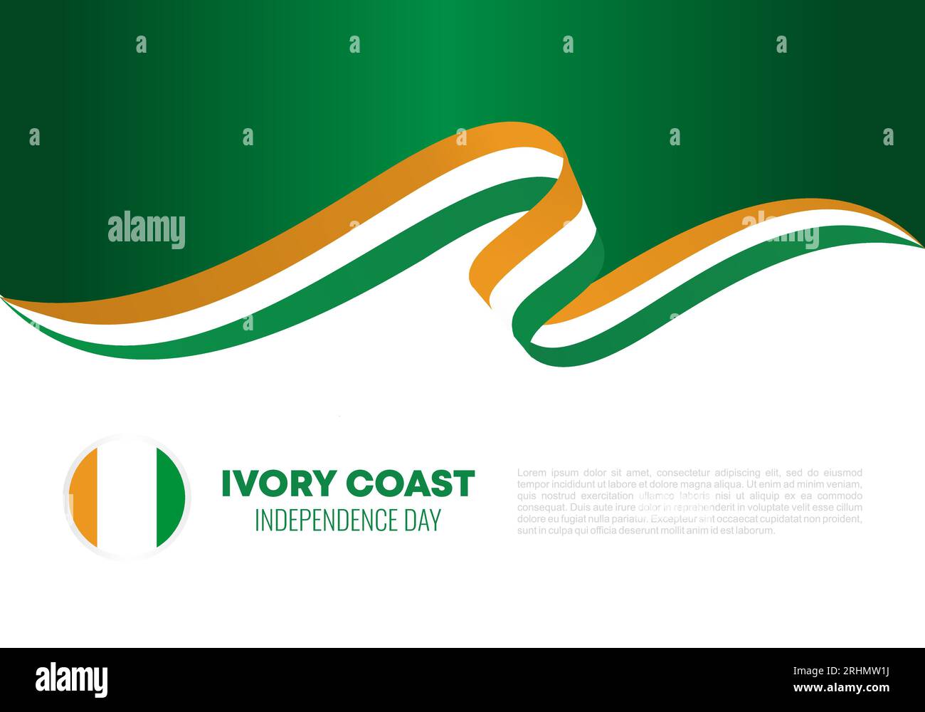 Ivory Coast Independence day background banner for national celebration ...