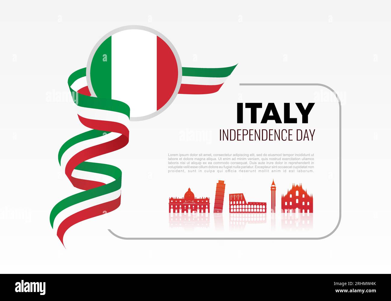 Italy Independence day background banner for national celebration on ...