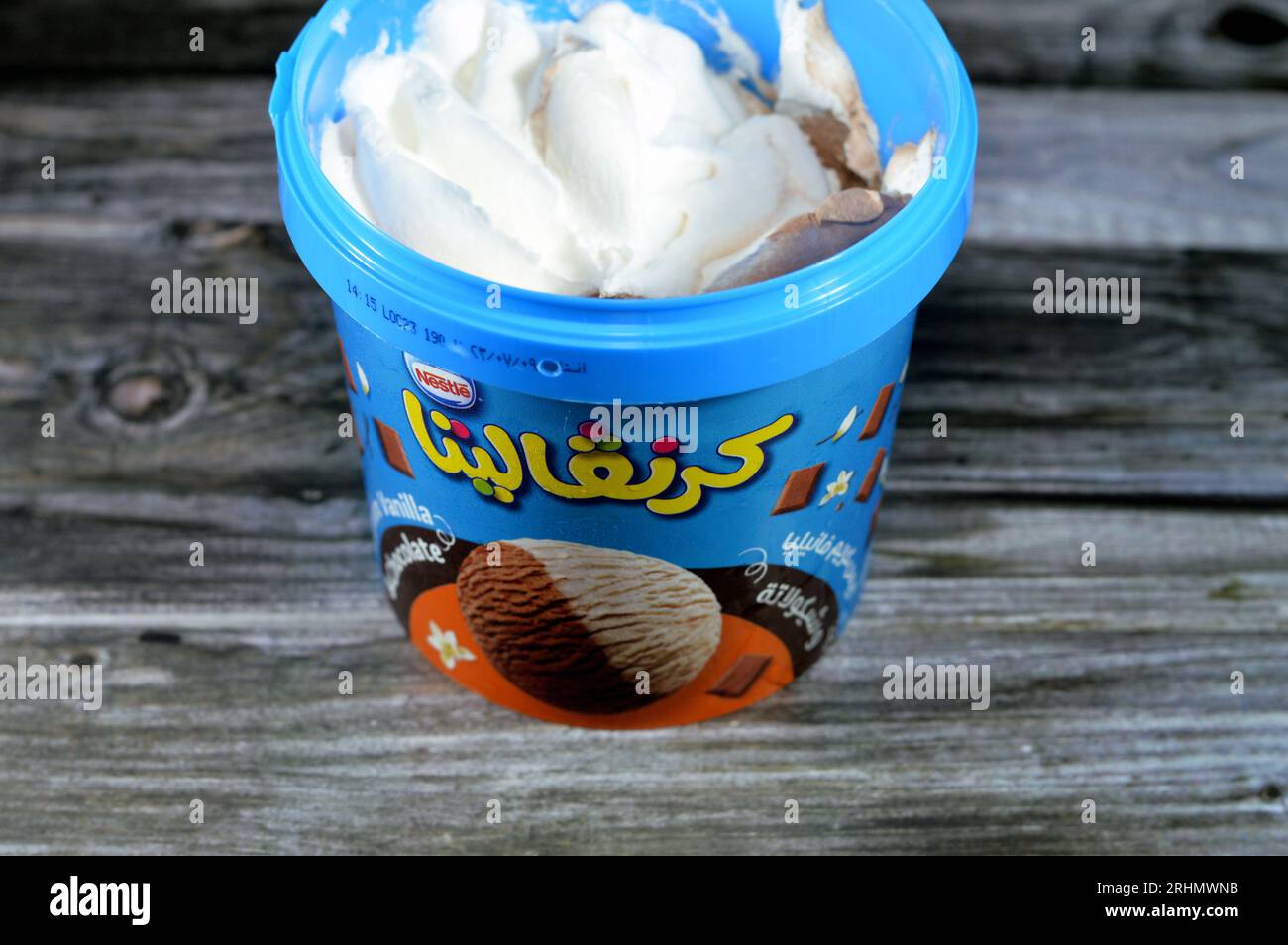 Cairo, Egypt, August 11 2023: Carnavalita Ice-Cream Vanilla and ...