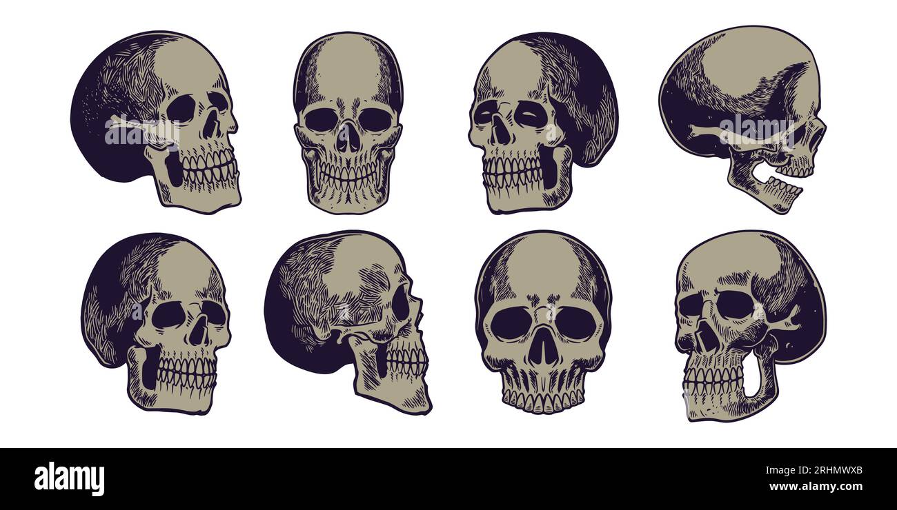 Eight doodle style set Cut Out Stock Images & Pictures - Alamy