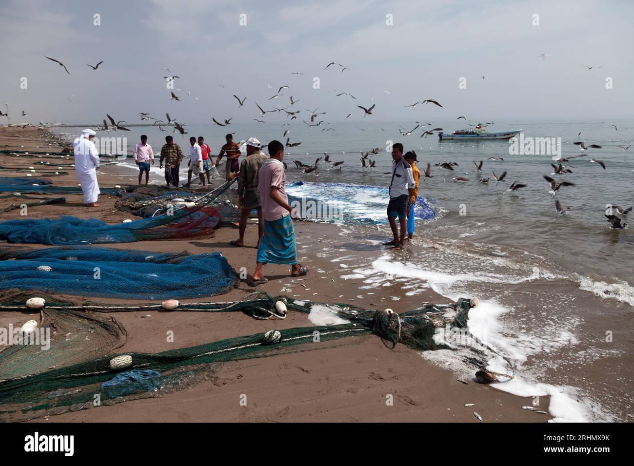 Fishing with net beach hi-res stock photography and images - Alamy