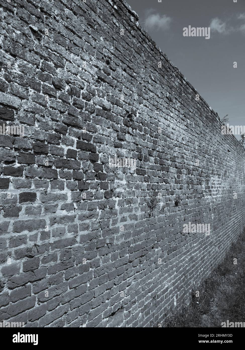 Black and White Garden Wall with Brick Pattern, Old Tudor, Walled ...
