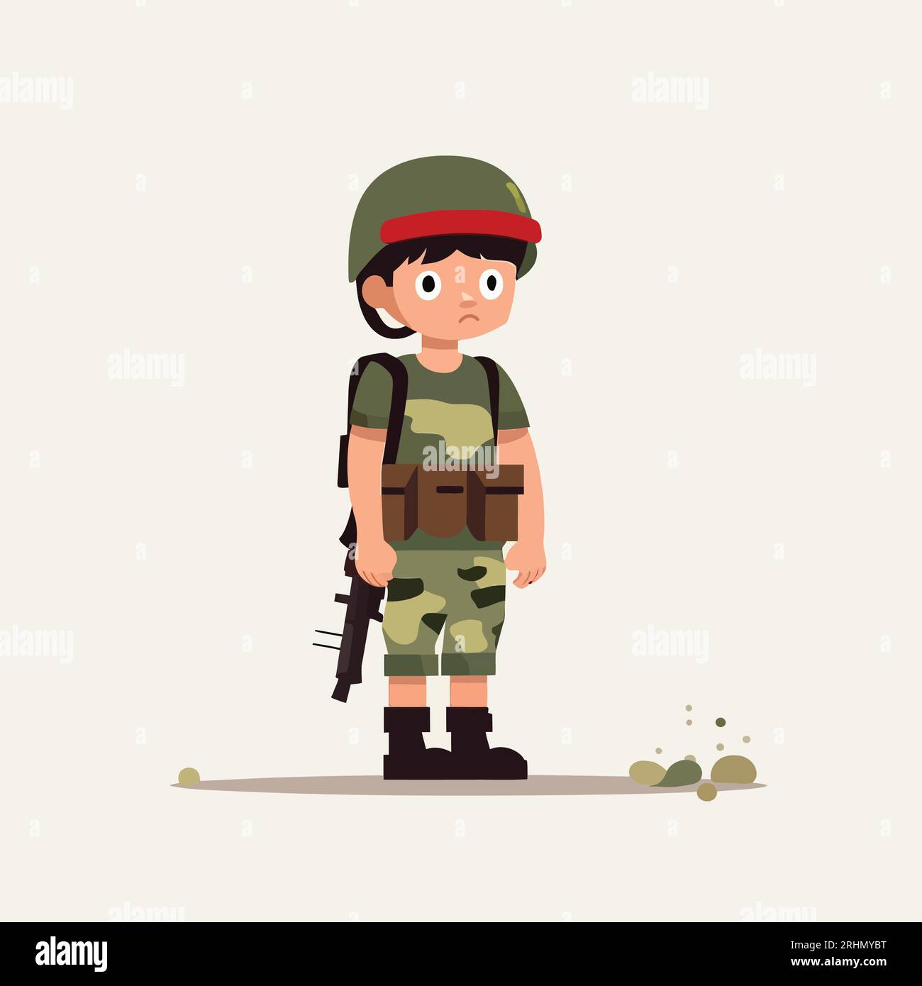 Girl child soldier Stock Vector Images - Alamy