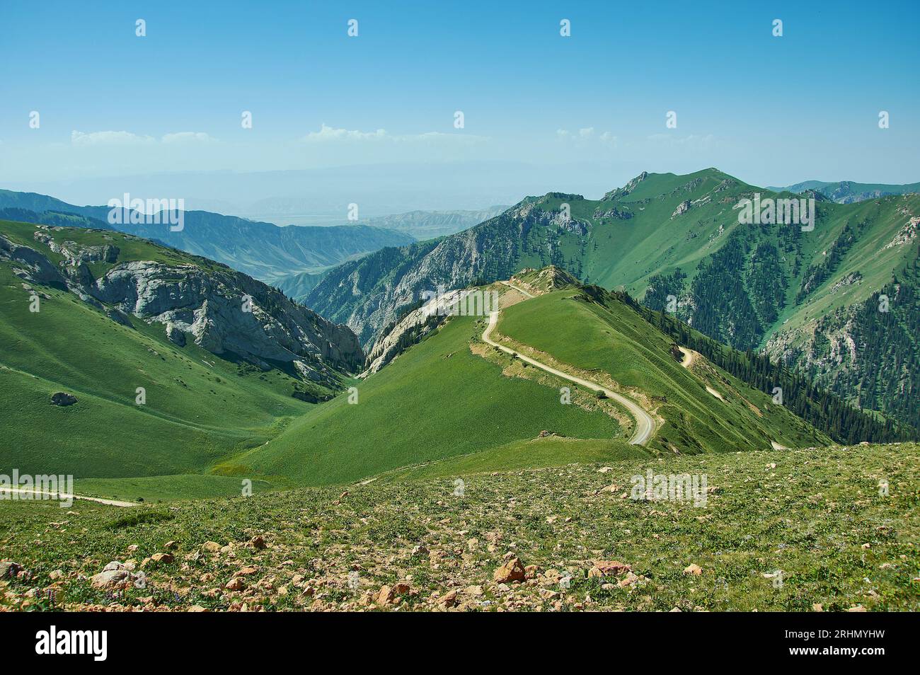 Moldo-Ashuu pass district of Son-Kul Region in western Kyrgyzstan Stock ...