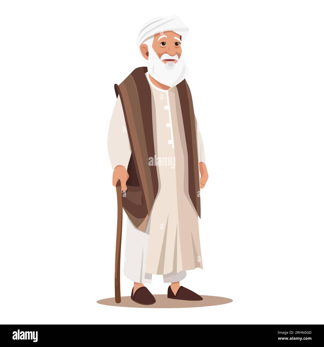 Elderly arab man Stock Vector Images - Alamy