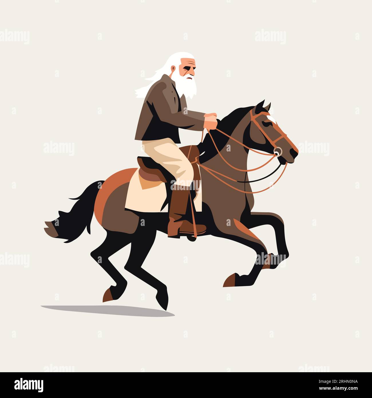 Man riding horse Stock Vector Images - Alamy