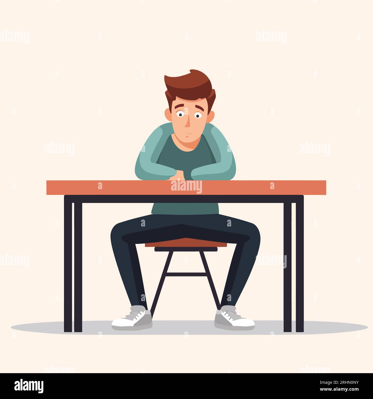 Behind desk Stock Vector Images - Alamy
