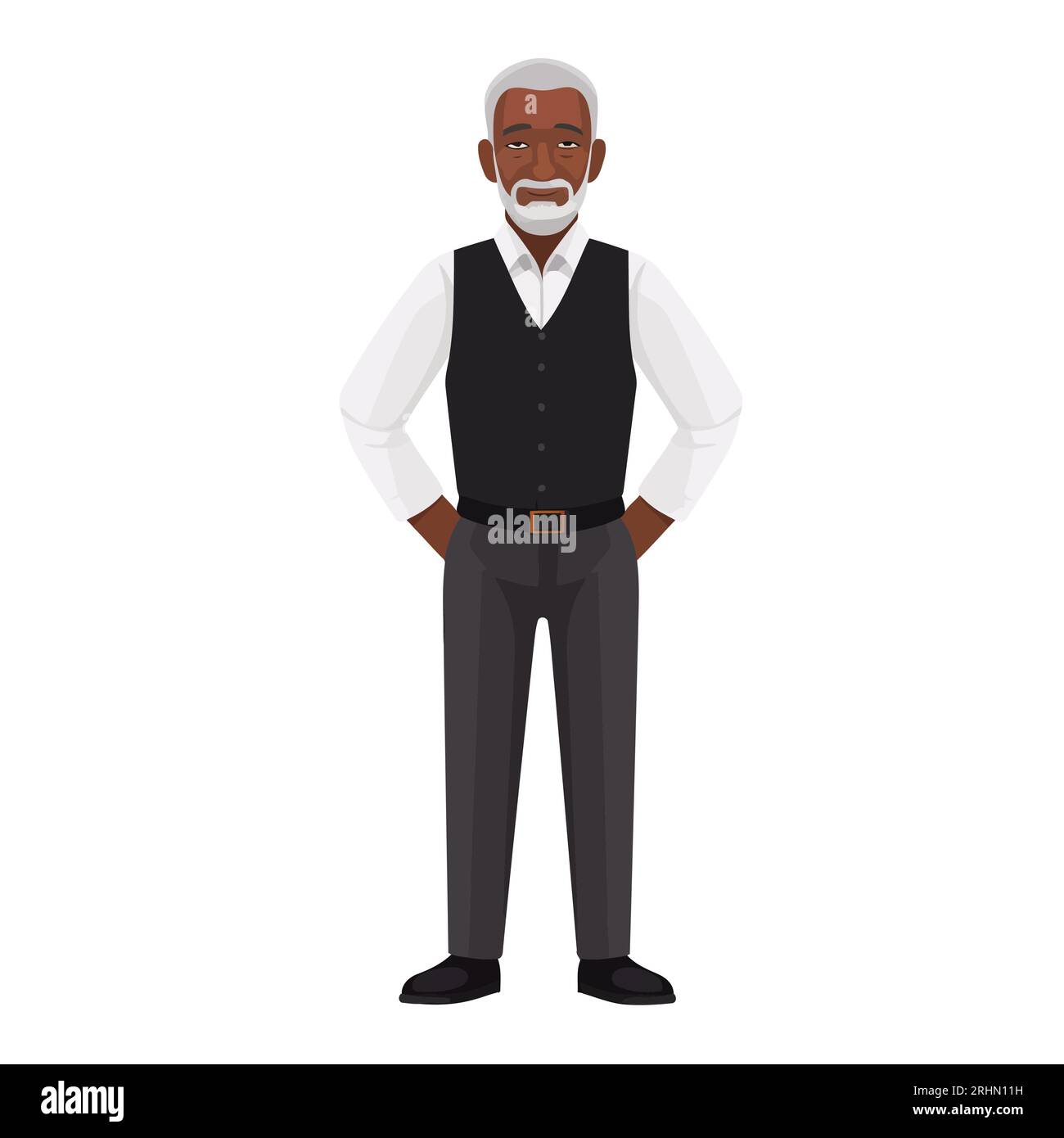 Elderly african man Stock Vector Images - Alamy