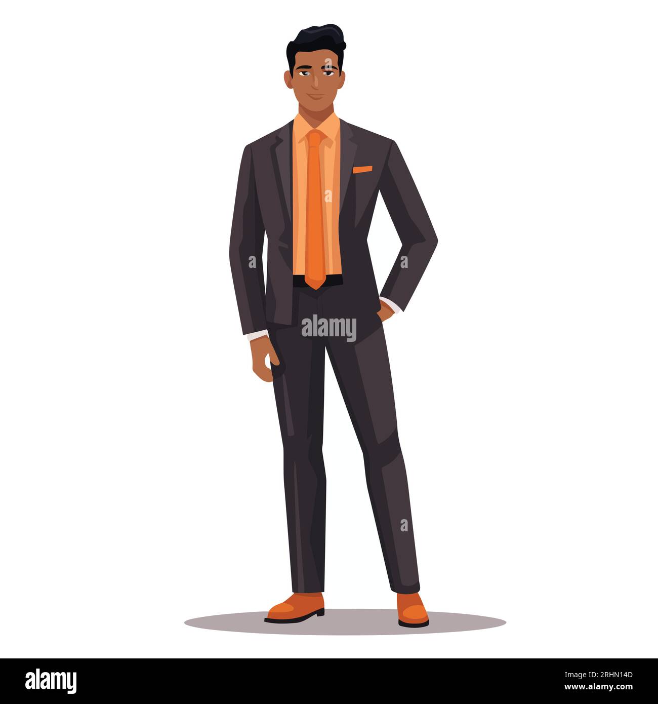 Happy indian employee Stock Vector Images - Alamy