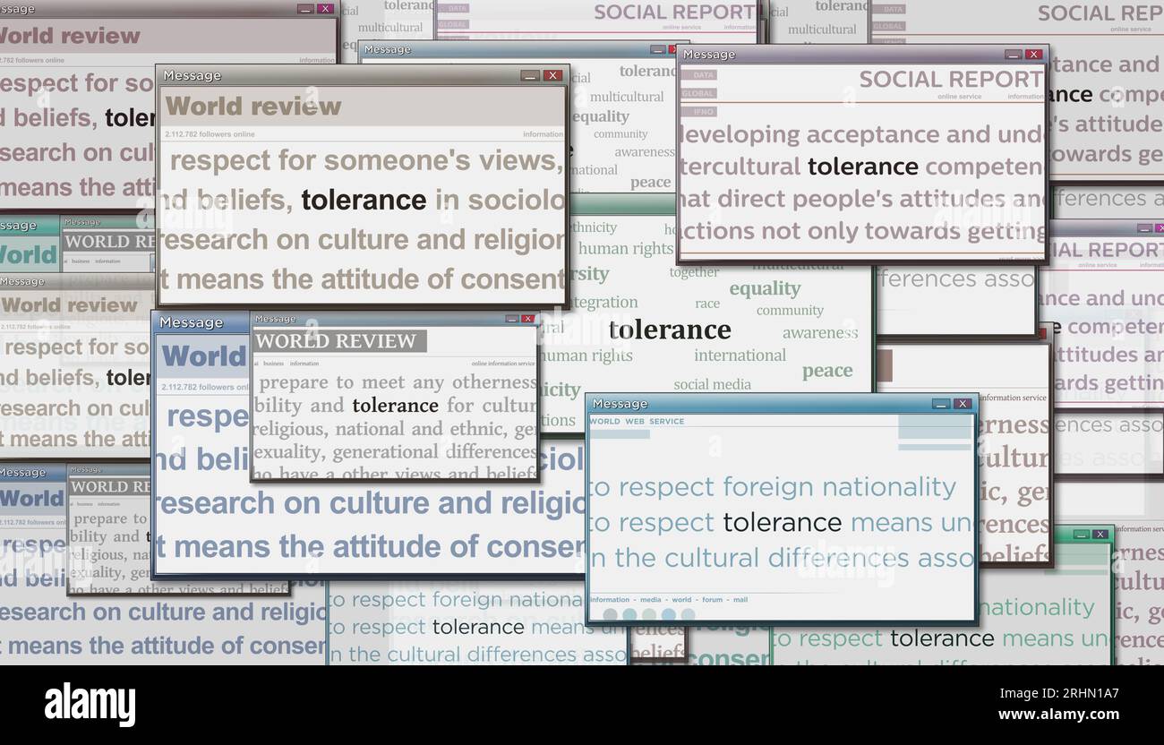 Tolerance equality respect acceptance and solidarity headline news ...