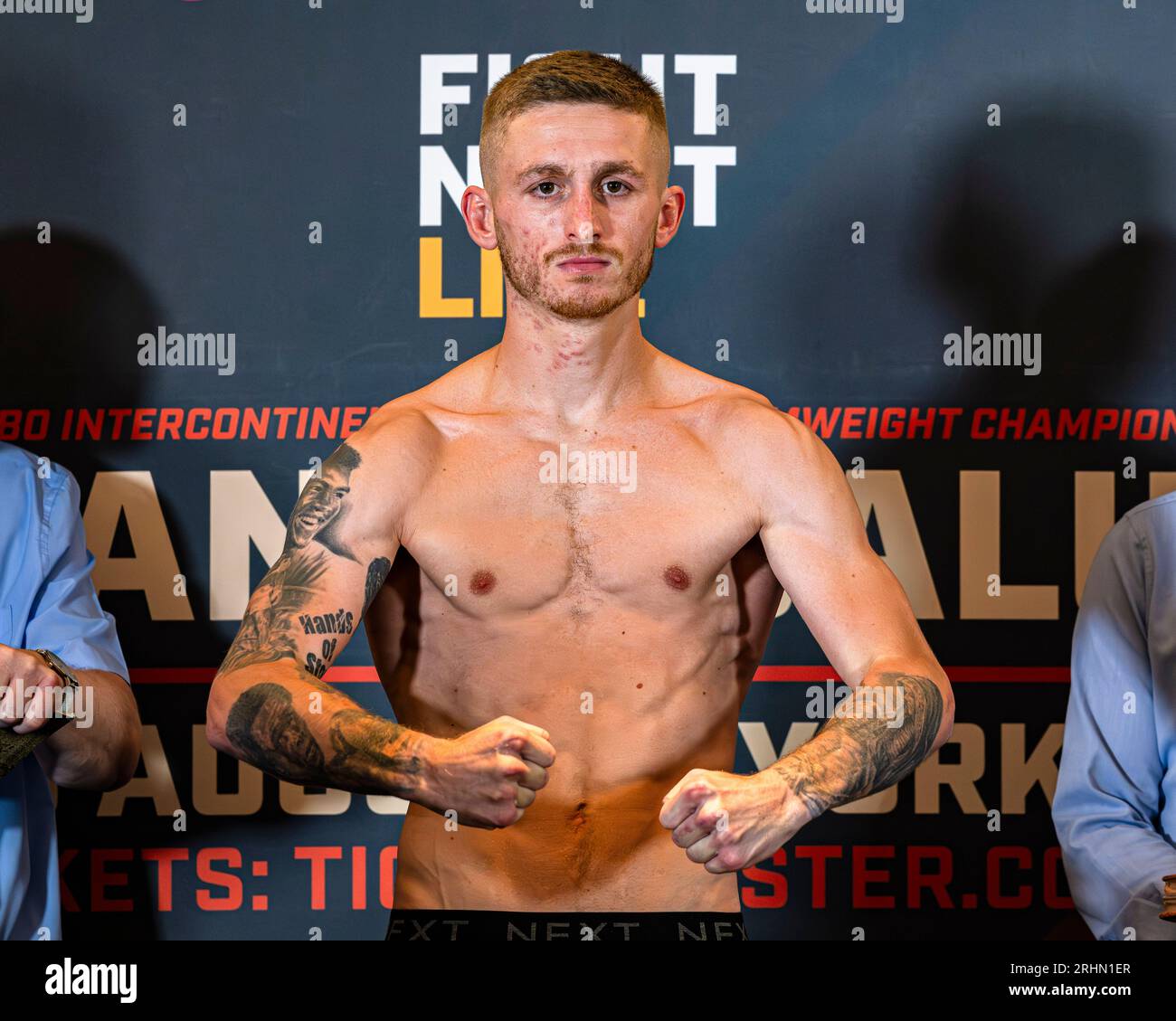 LONDON, UNITED KINGDOM. 17 Aug, 2023. Ryan Garner during McCann vs Baluta Official Weigh-in at ...
