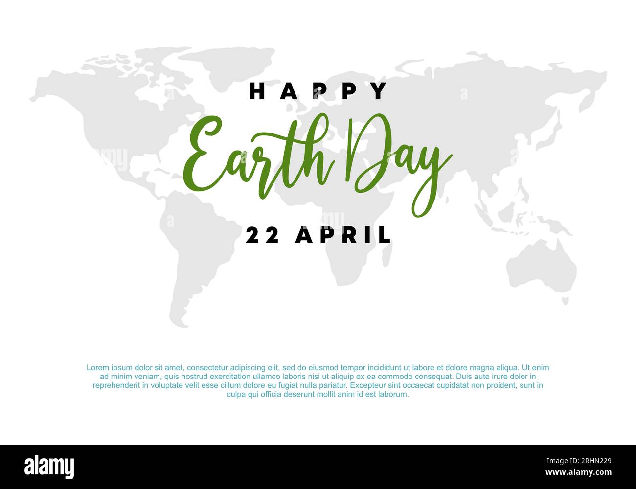 Earth day background banner poster with world map on white background ...