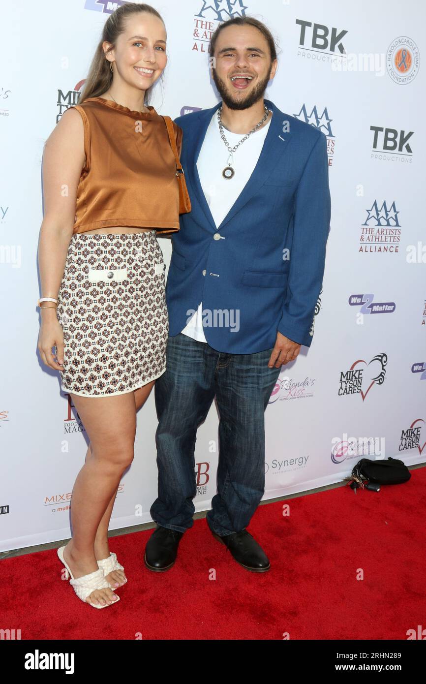 LOS ANGELES - AUG 17: Molly Schirmang, Prince Jackson at the Mike Tyson ...