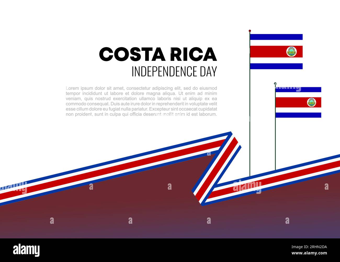 Costa rica independence day background banner poster for national ...