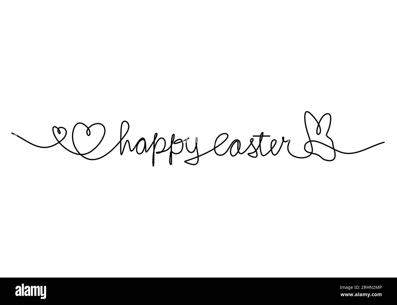 One continuous single line of love egg for easter day isolated on white ...