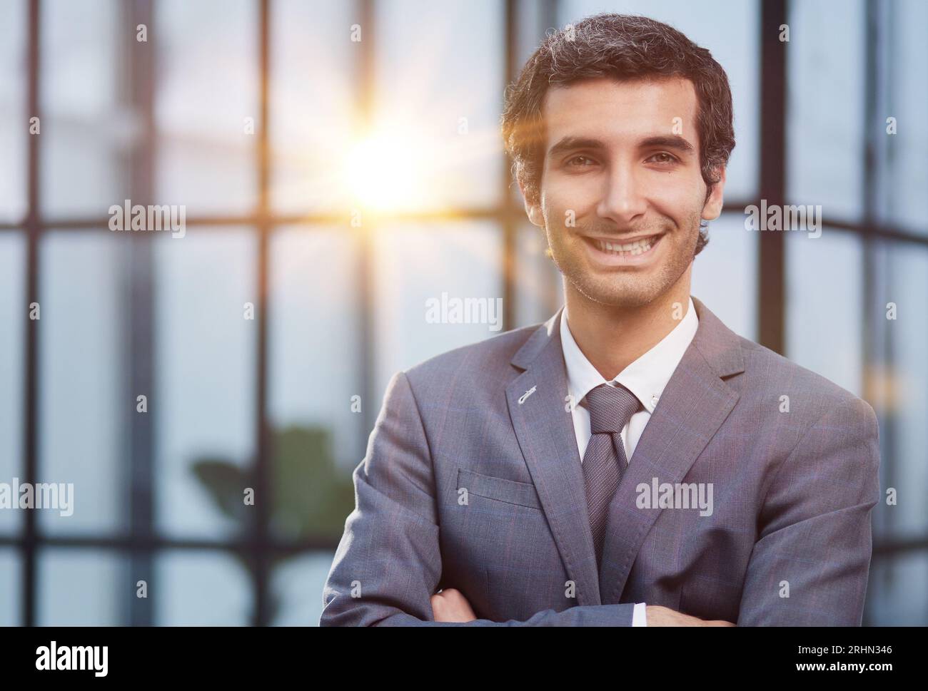 Portrait of a successful handsome man, businessman, judge, lawyer Stock ...
