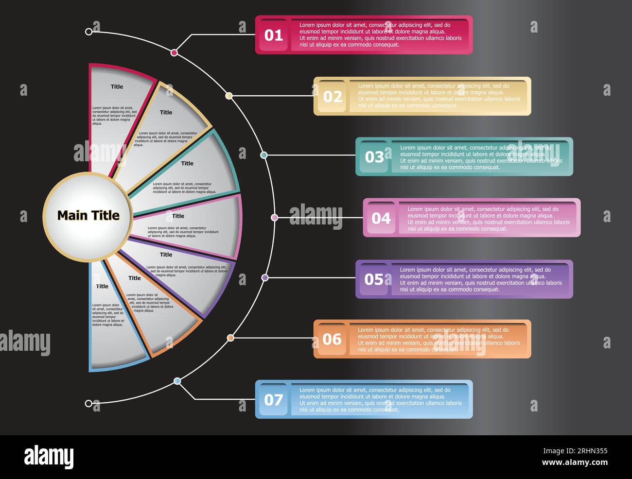 Modern infographic template design vector for web design, UI apps ...