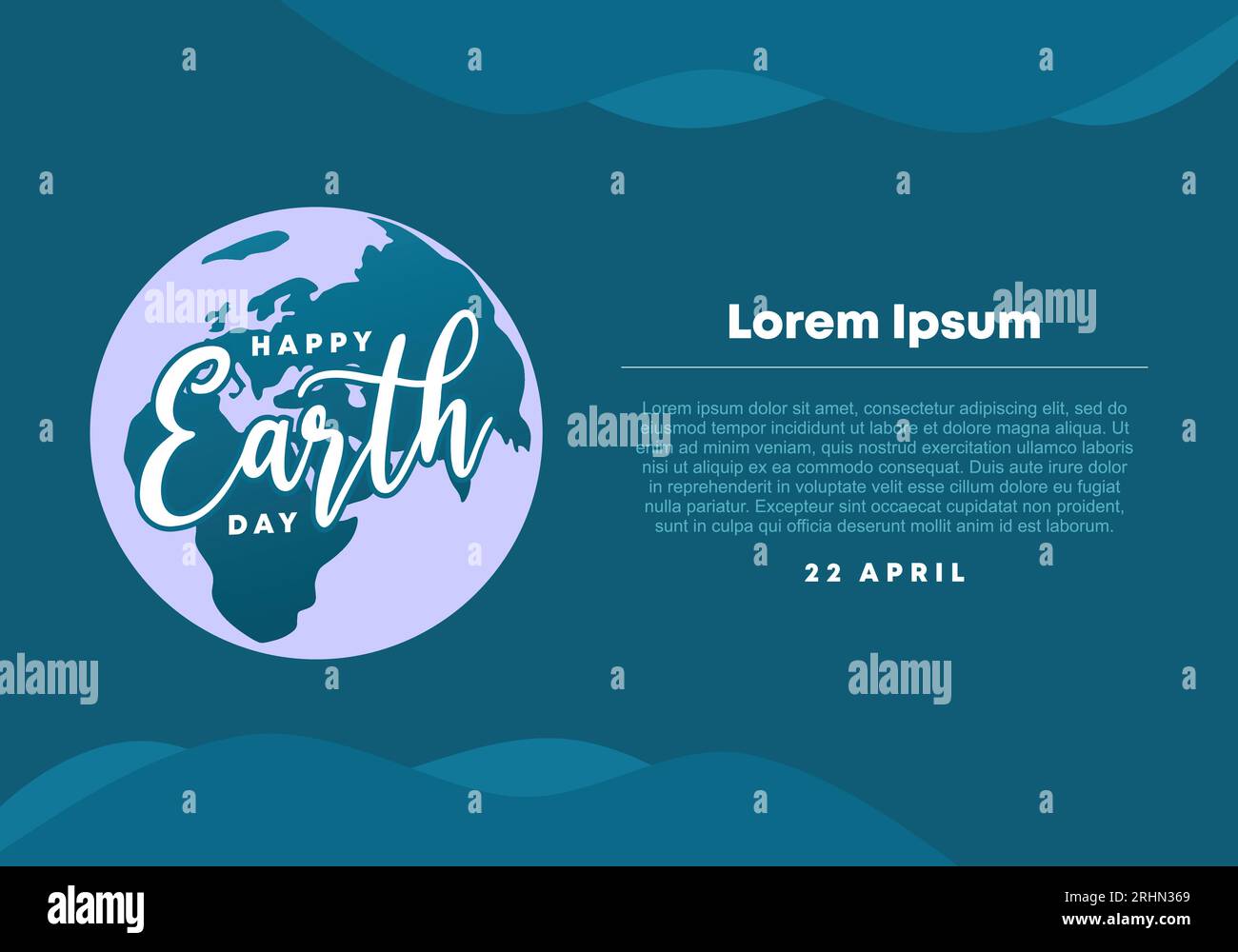 Earth day background banner poster with globe on blue color Stock ...