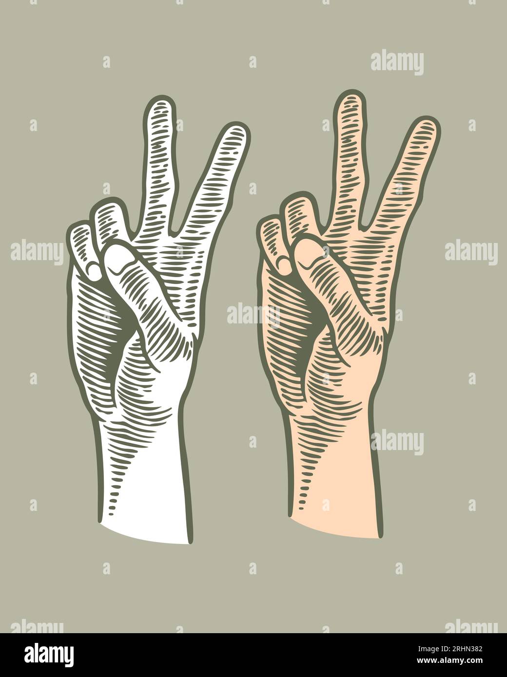 Hand Engraving Fingers Stock Vector Images Alamy 2063