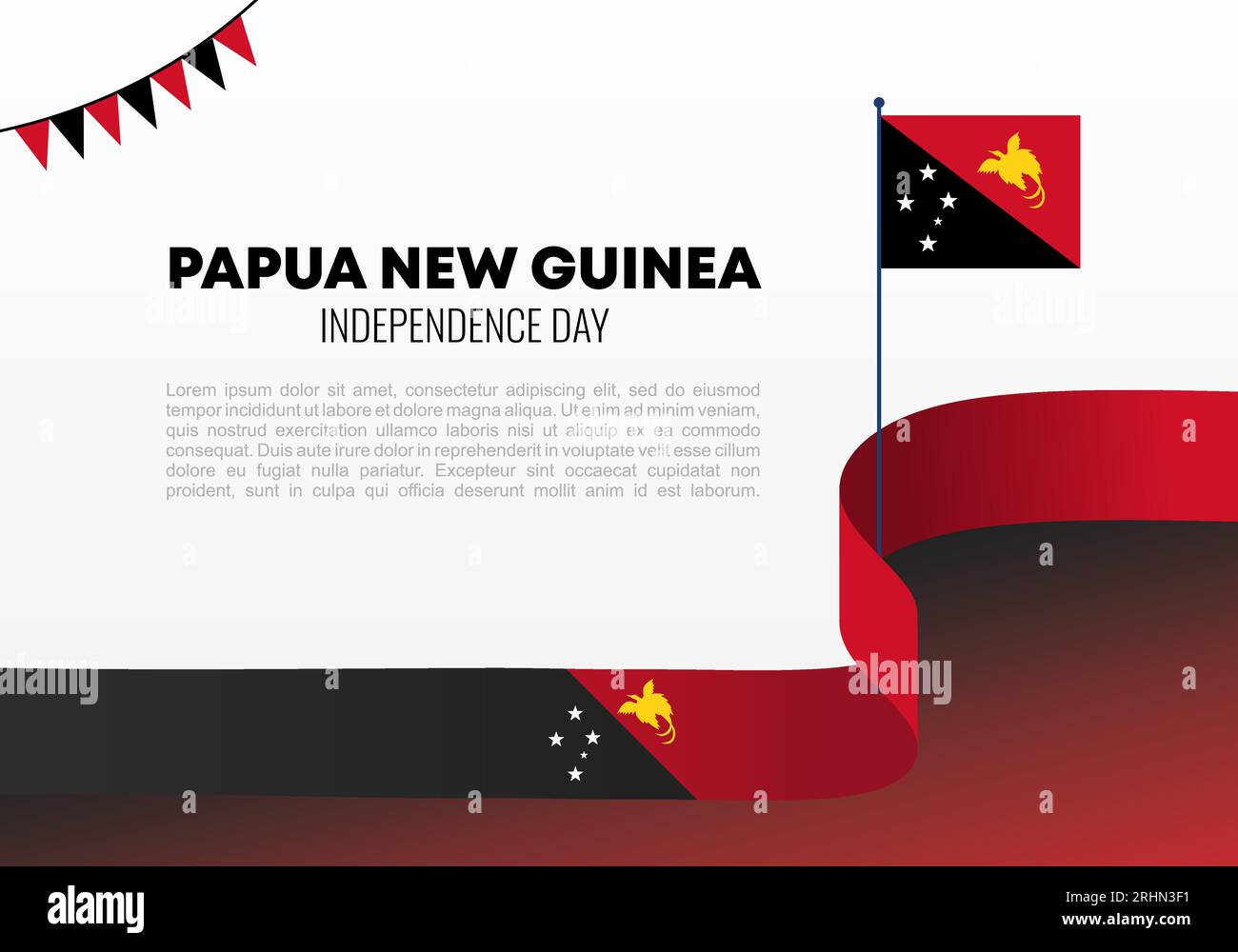 Papua New Guinea Independence day background banner poster for national celebration on September ...