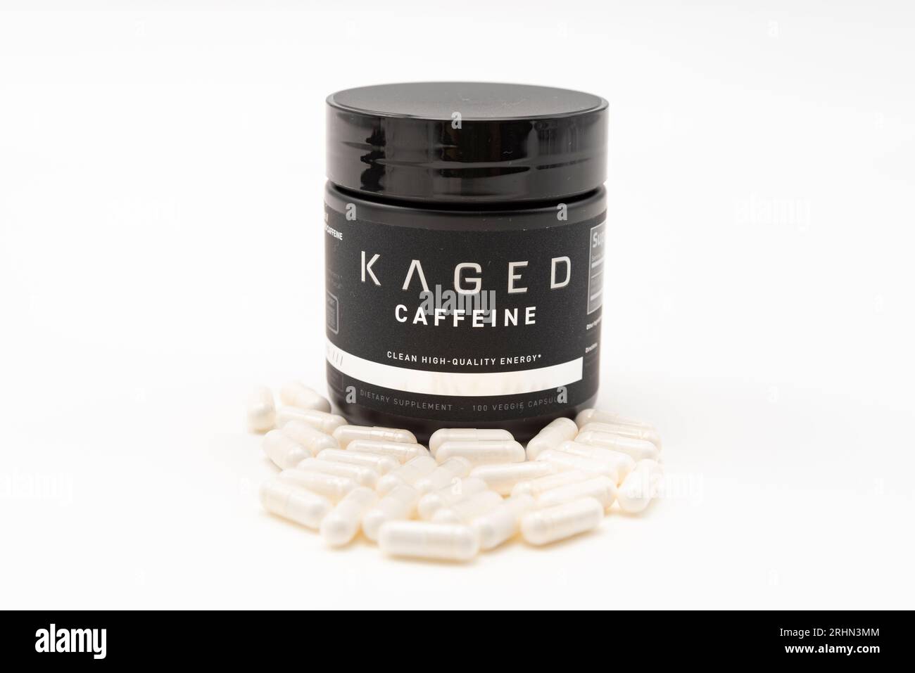 Fuji, Shizuoka, Japan - May 27, 2023: Caffeine by Kaged with veggie ...