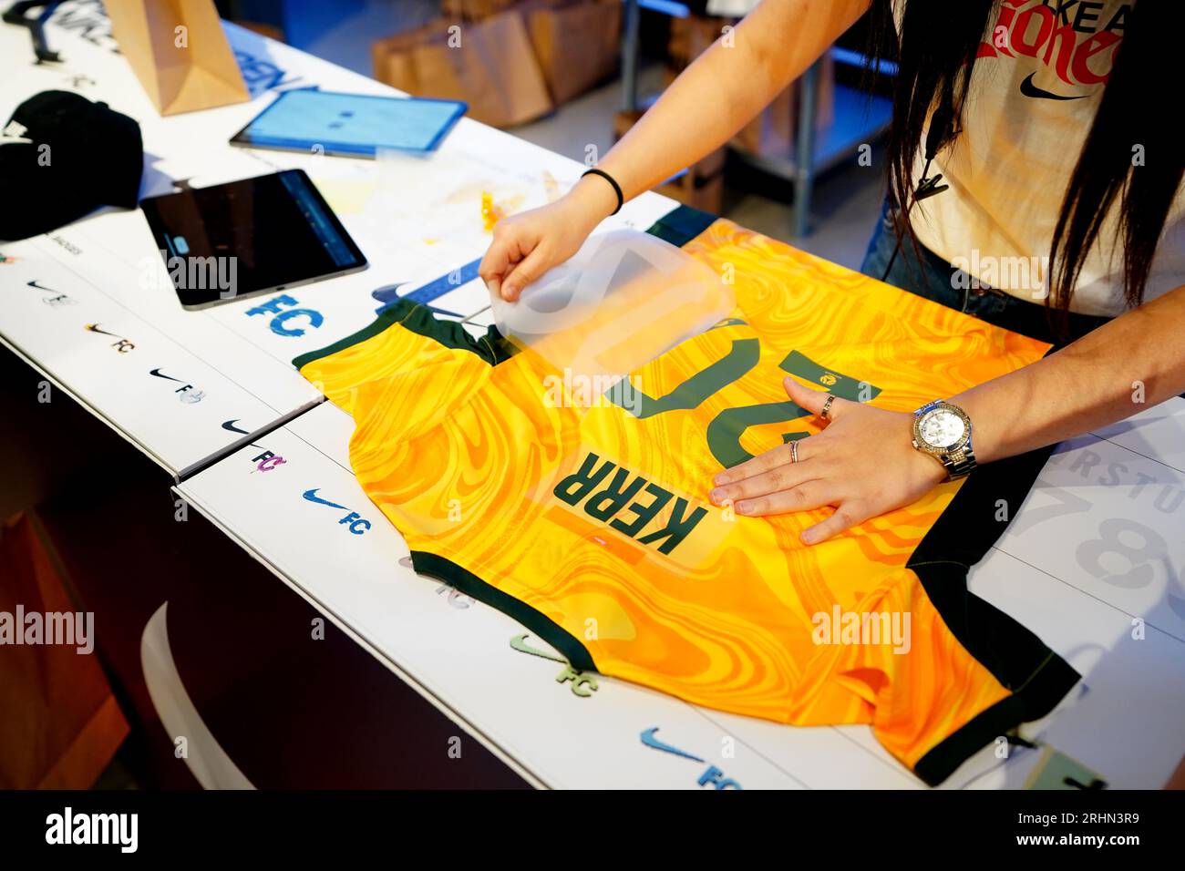 Australia merchandise is customised with Sam Kerr's name in the Nike FC ...