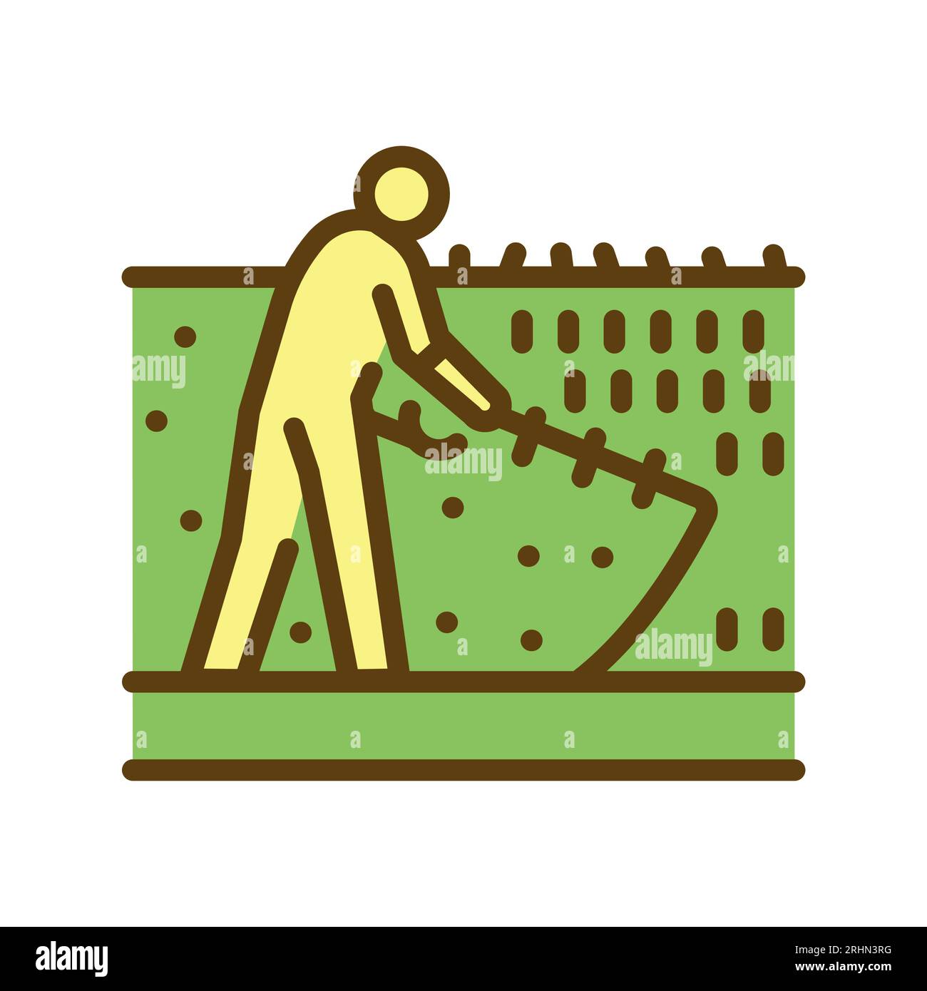 Grass hedge color line icon. Garden service. Editable stroke Stock ... Grass hedge color line icon. Garden service. Editable stroke Stock ...