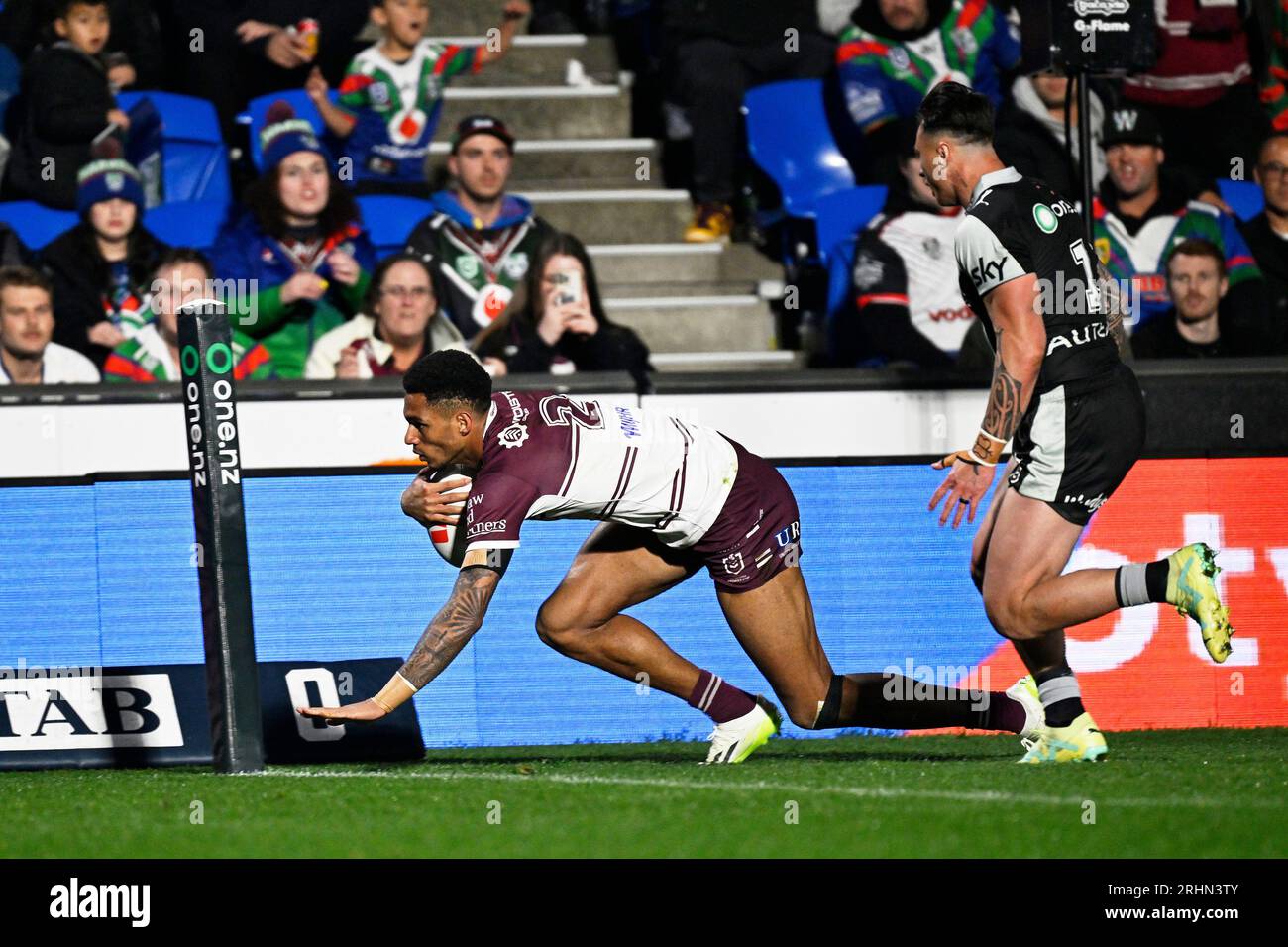 Auckland, New Zealand. 18th Aug, 2023. Jason Saab of the Sea Eagles ...