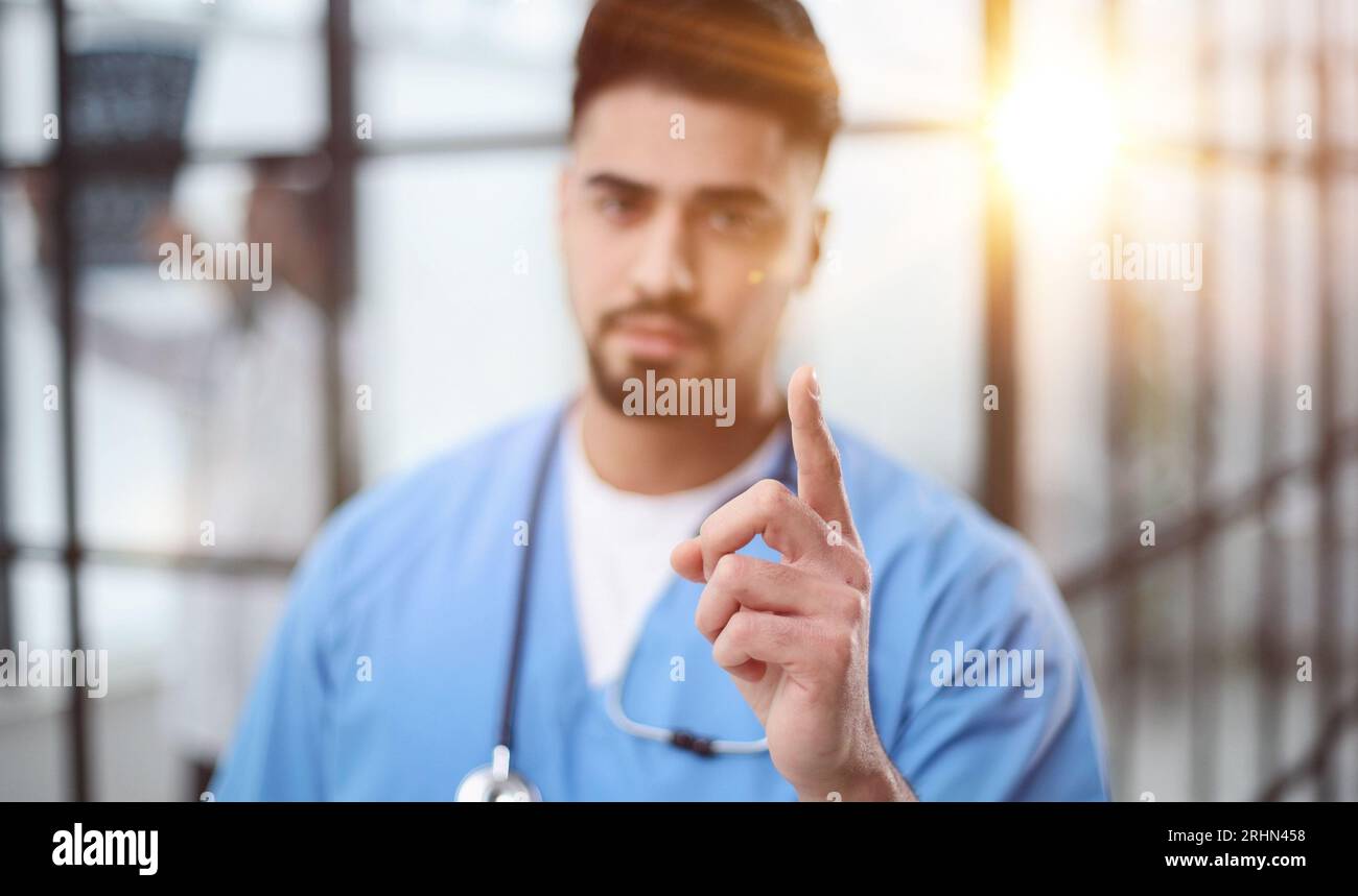 Angry pointing doctor hi-res stock photography and images - Alamy