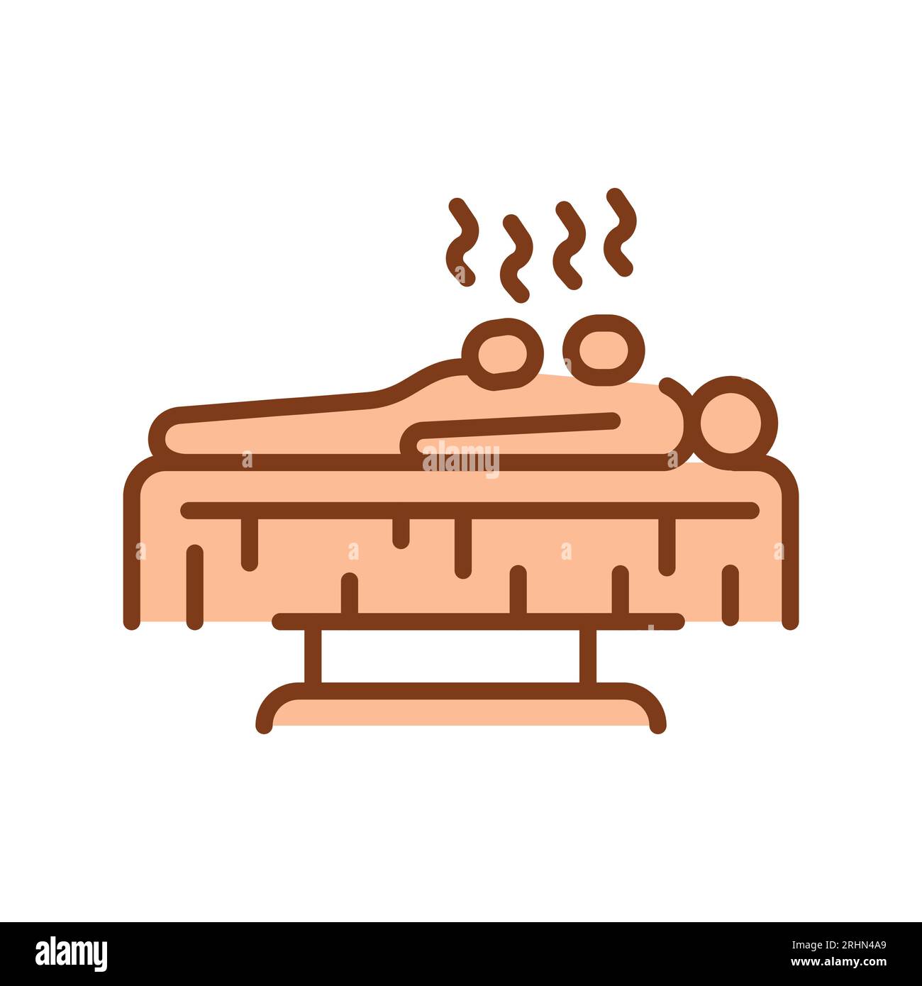 Stone therapy sign сolor line icon. Physiotherapy. Pictogram for web ...