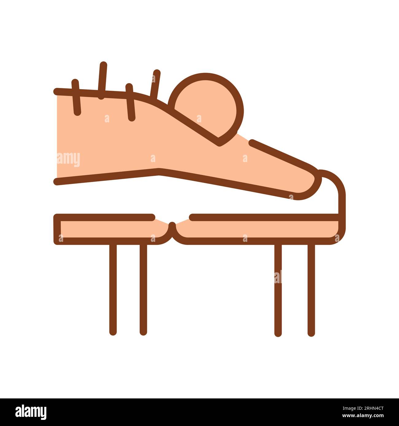 Acupuncture sign сolor line icon. Physiotherapy. Pictogram for web page ...