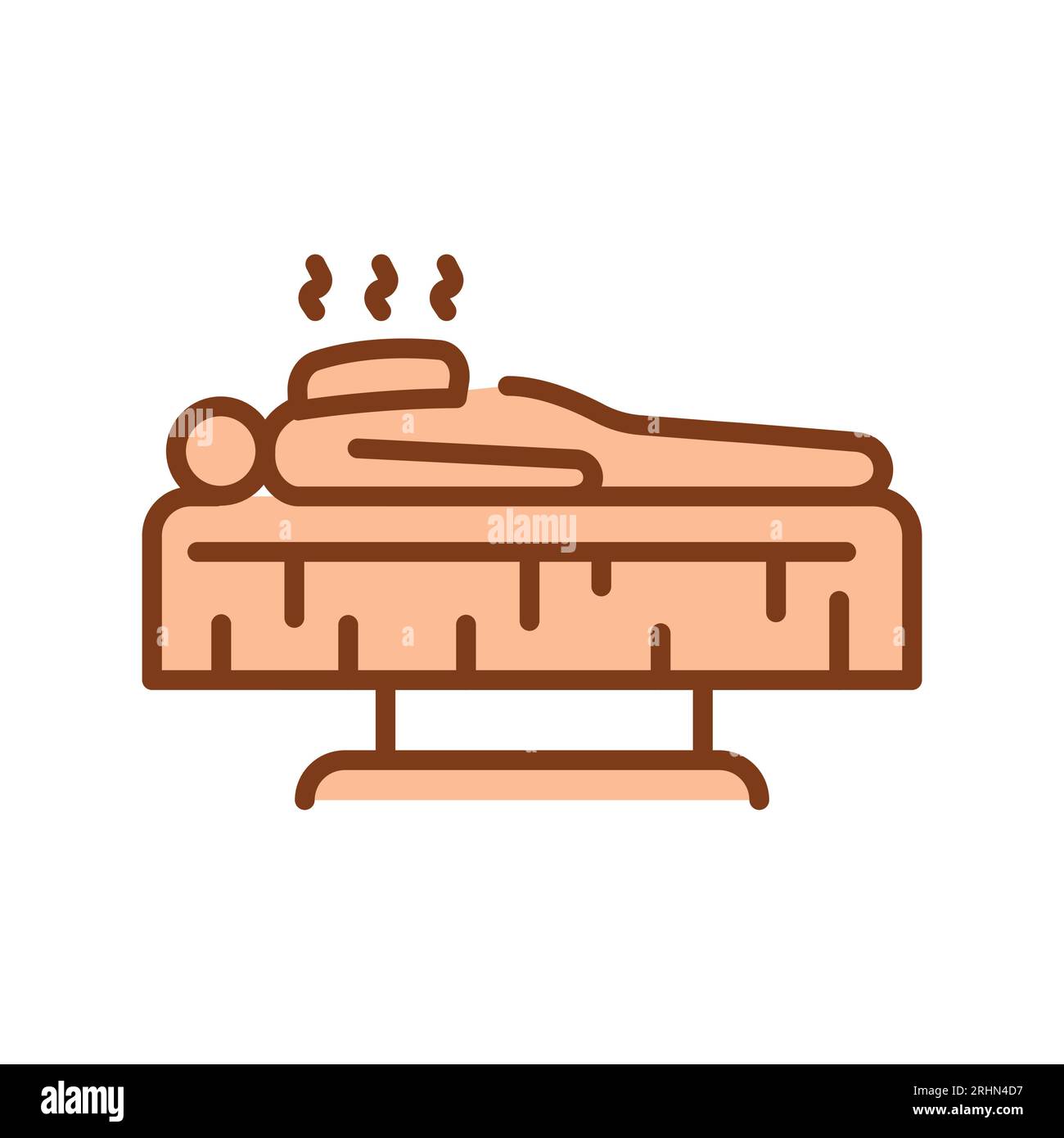 Thermal procedure sign сolor line icon. Physiotherapy. Pictogram for ...
