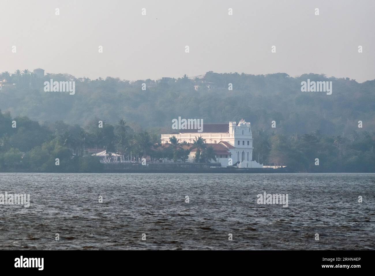 Old Goa, India - January 2023: An ancient Portuguese era church rising ...