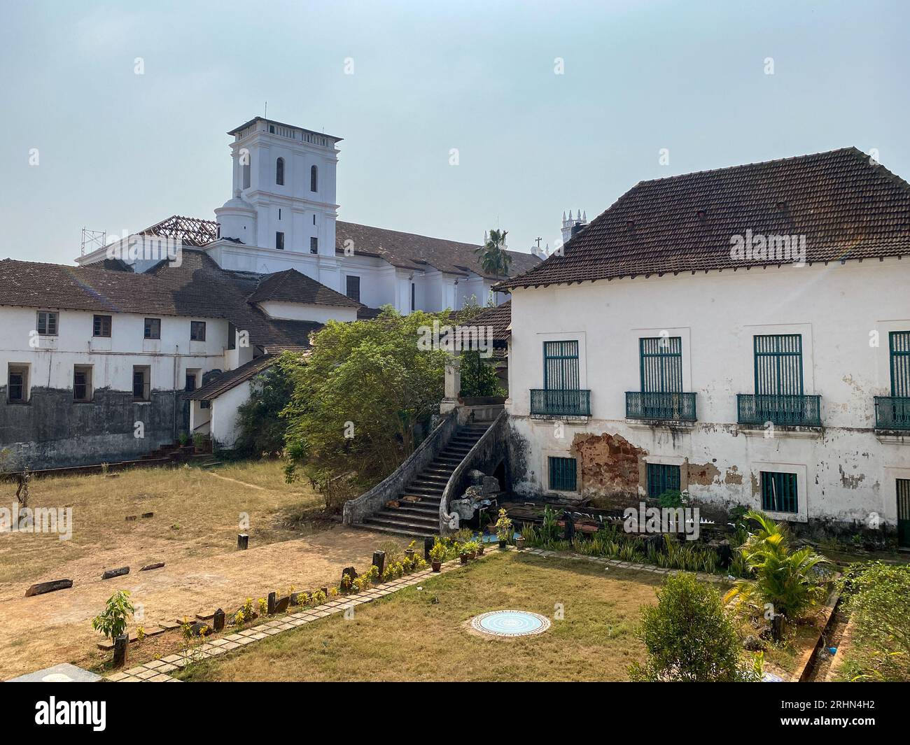 Old Goa, India - January 2023: The historic Portuguese era church of St ...