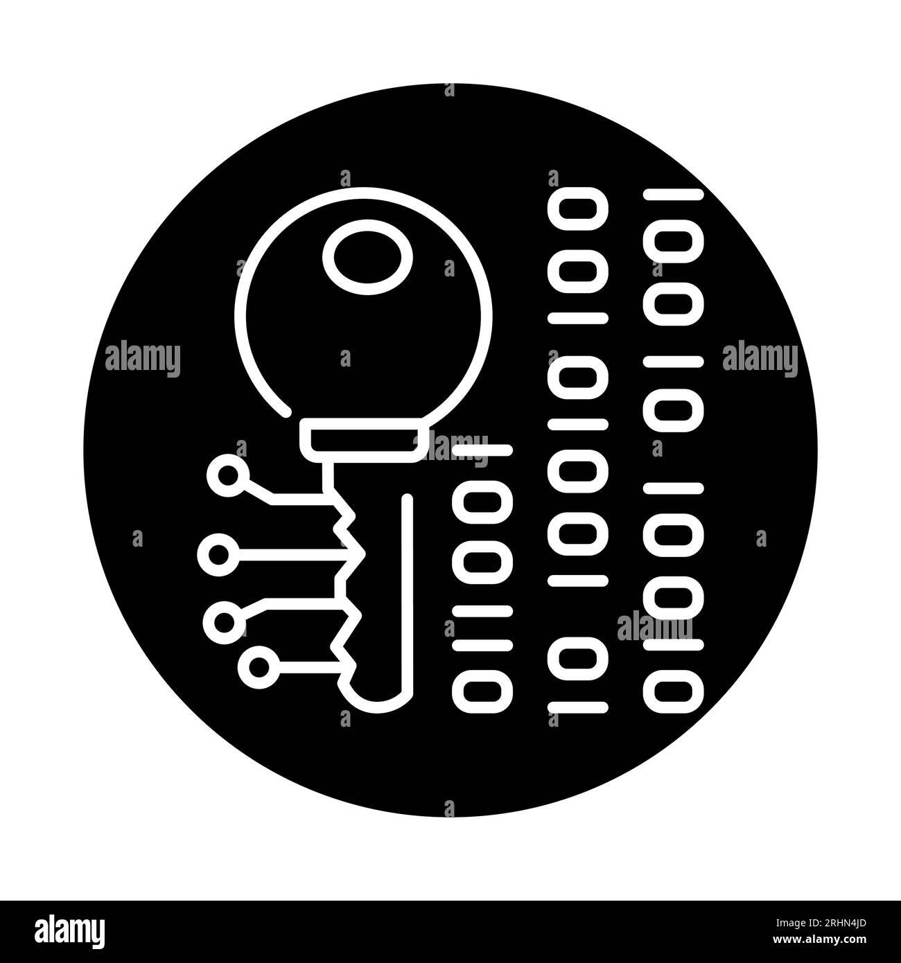 Digital key black line icon. Virtual money. Pictogram for web page ...