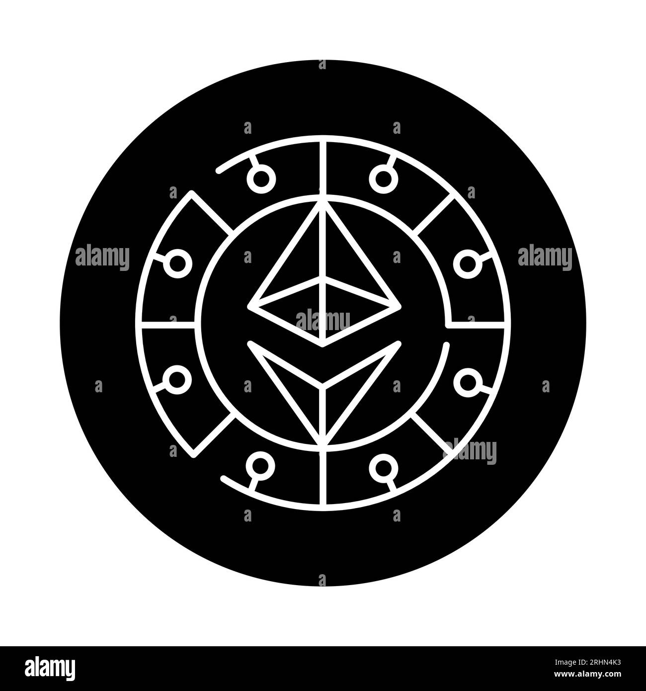 Token black line icon. Virtual money. Pictogram for web page Stock ...